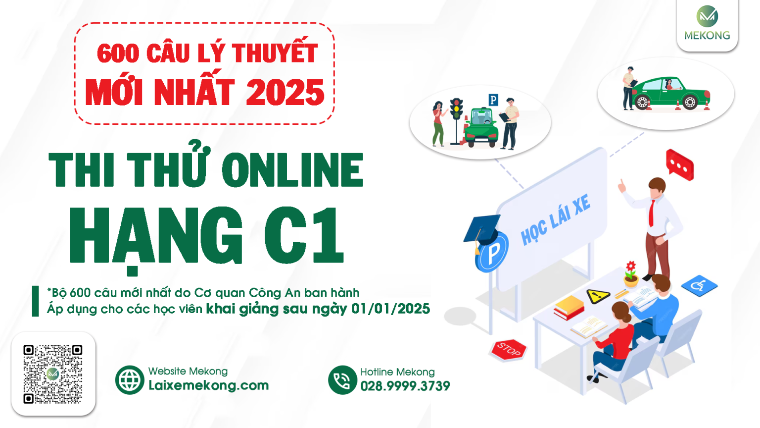 THI THỬ LÝ THUYẾT ONLINE - HẠNG C1 (600 CÂU MỚI NHẤT 06/2025)